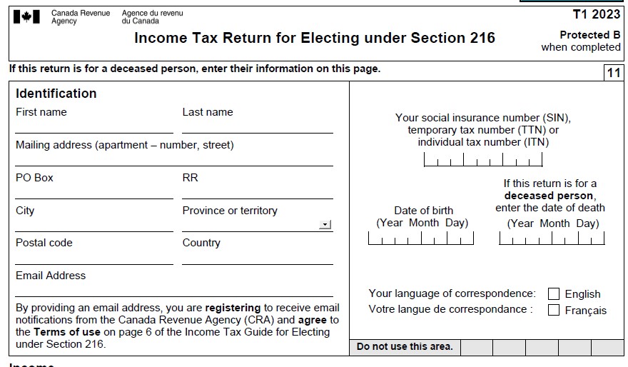 Income taxes for non-residents on Rental Income from Canada